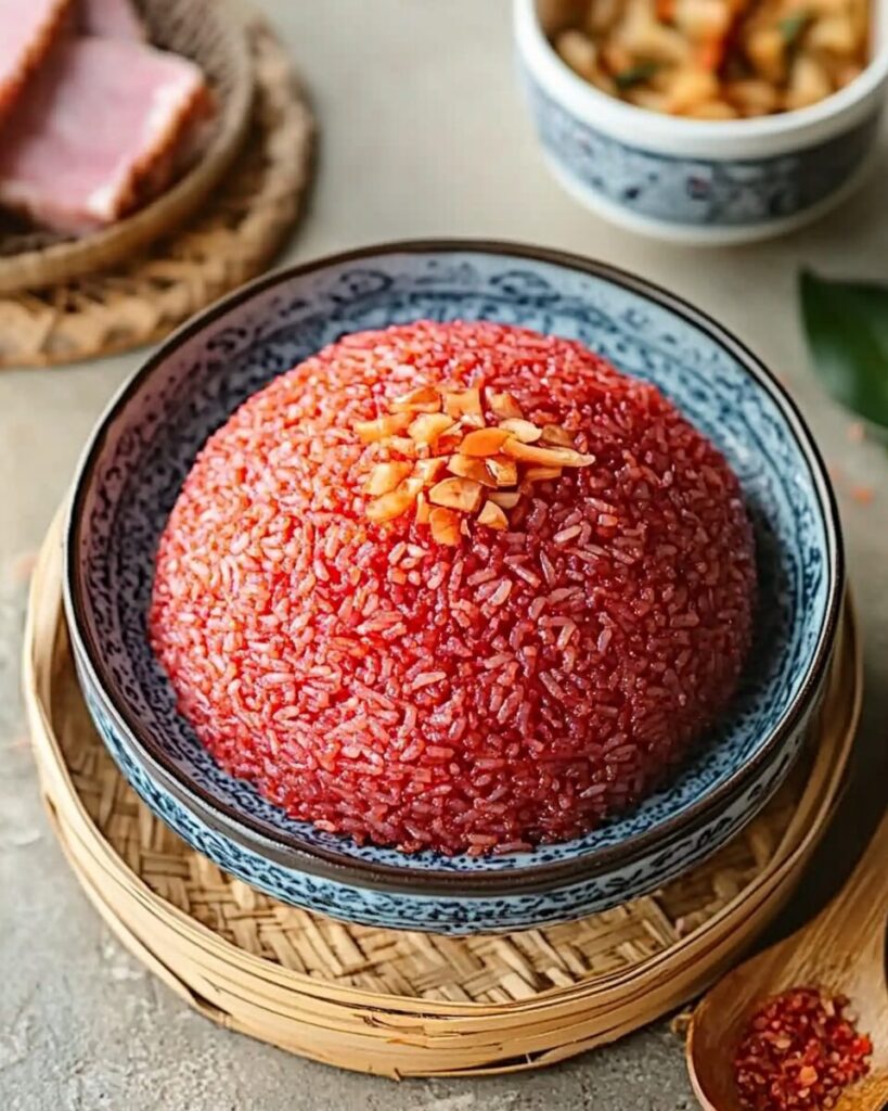 Xôi Gấc (Vietnamese red sticky rice)