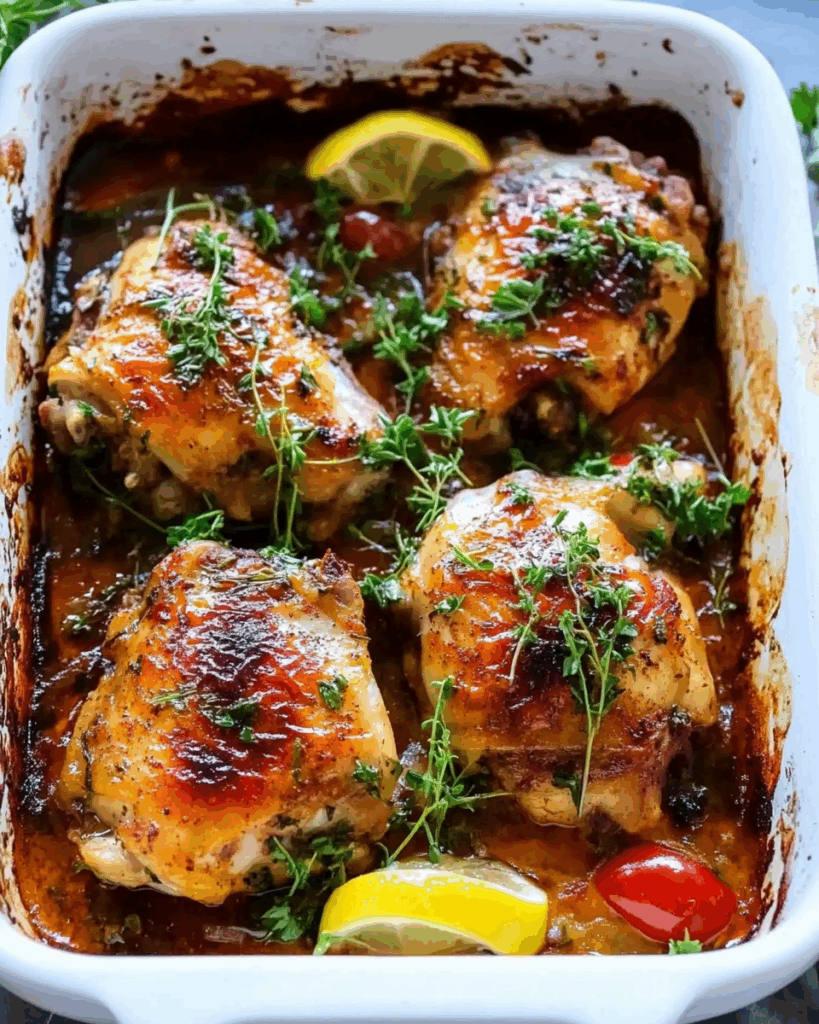 Baked Mediterranean Chicken Thighs